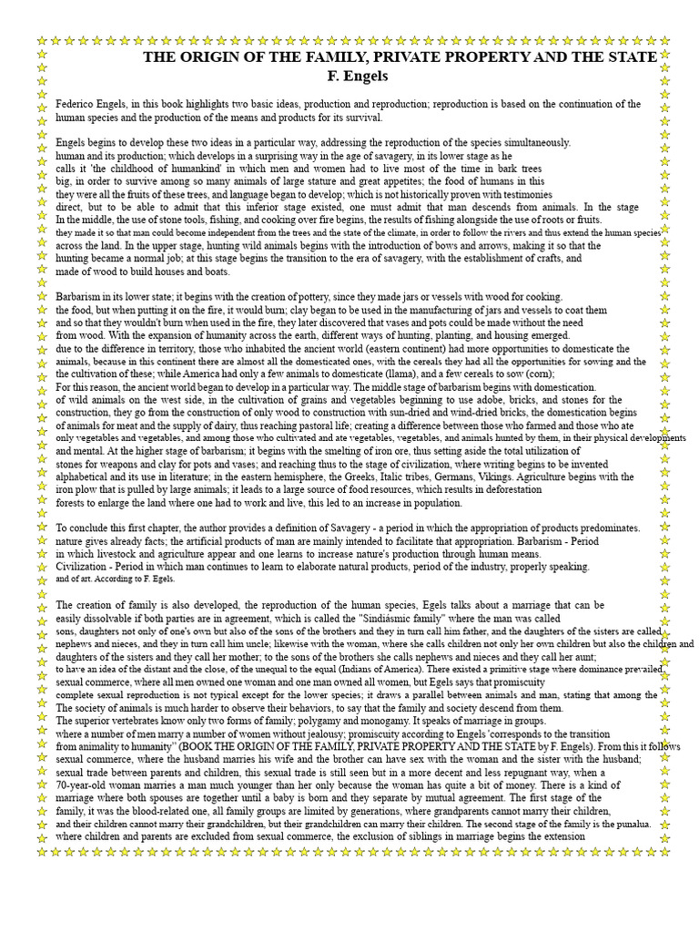 Essay The Origin of The Family | PDF | Family | Marriage