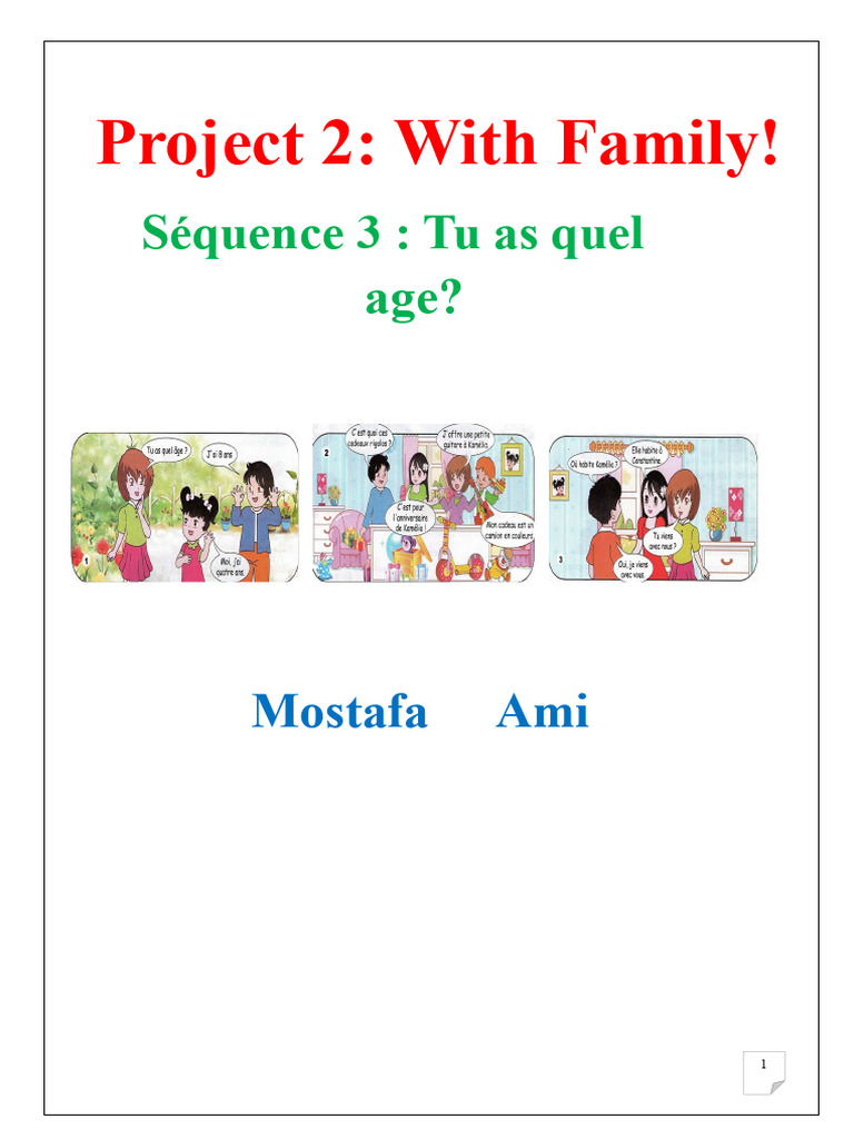 Mostafa Ami Cards 3 AP - Project 2 Sequence 3 - How Old Are You? | PDF | Learning | Speech
