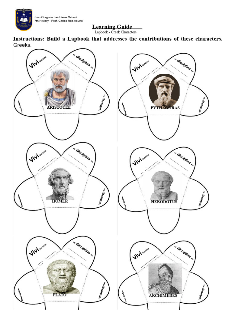 07 History - Lapbook Greek Characters | PDF