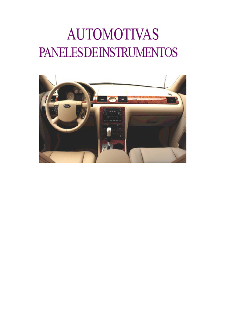 Estructura y Diseño de Paneles de Instrumentos | PDF | Par ...