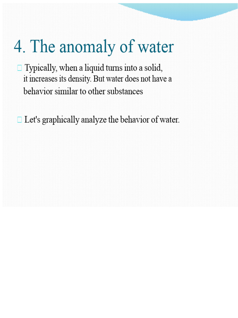 Anomaly of Water | PDF
