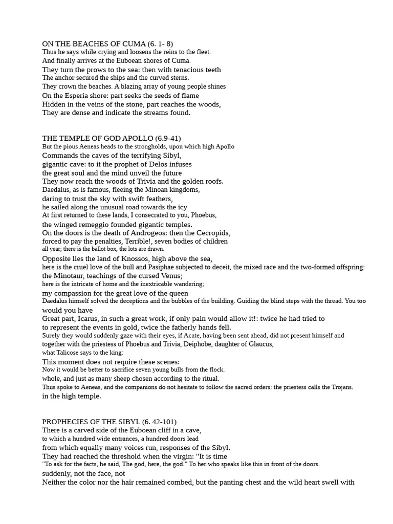 Aeneid, Book VI | PDF | Hades | Apollo