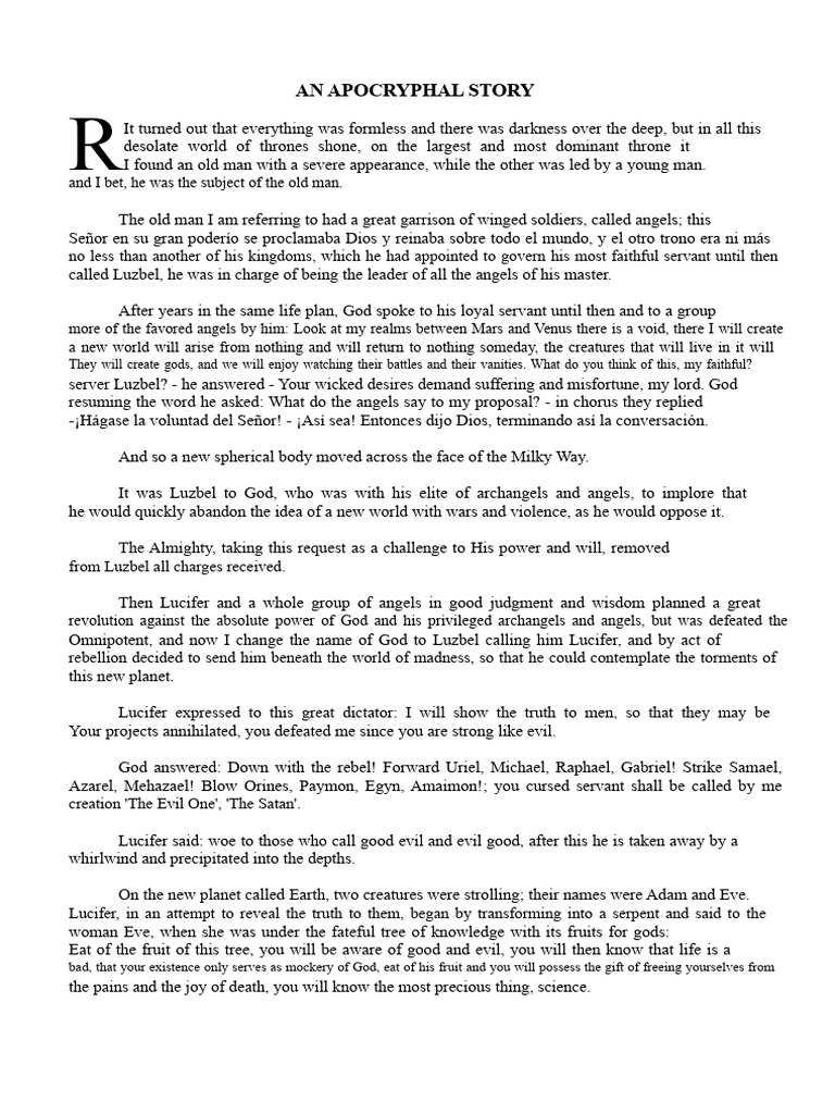 An Apocryphal Story | PDF | Satan | Angel
