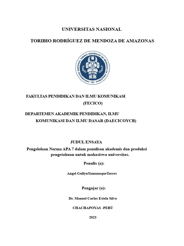 Esai Akhir Penulisan Pdf