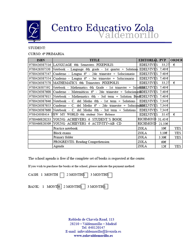 6th GRADE - 1 PDF | PDF | Academic Term | Educational Institutions
