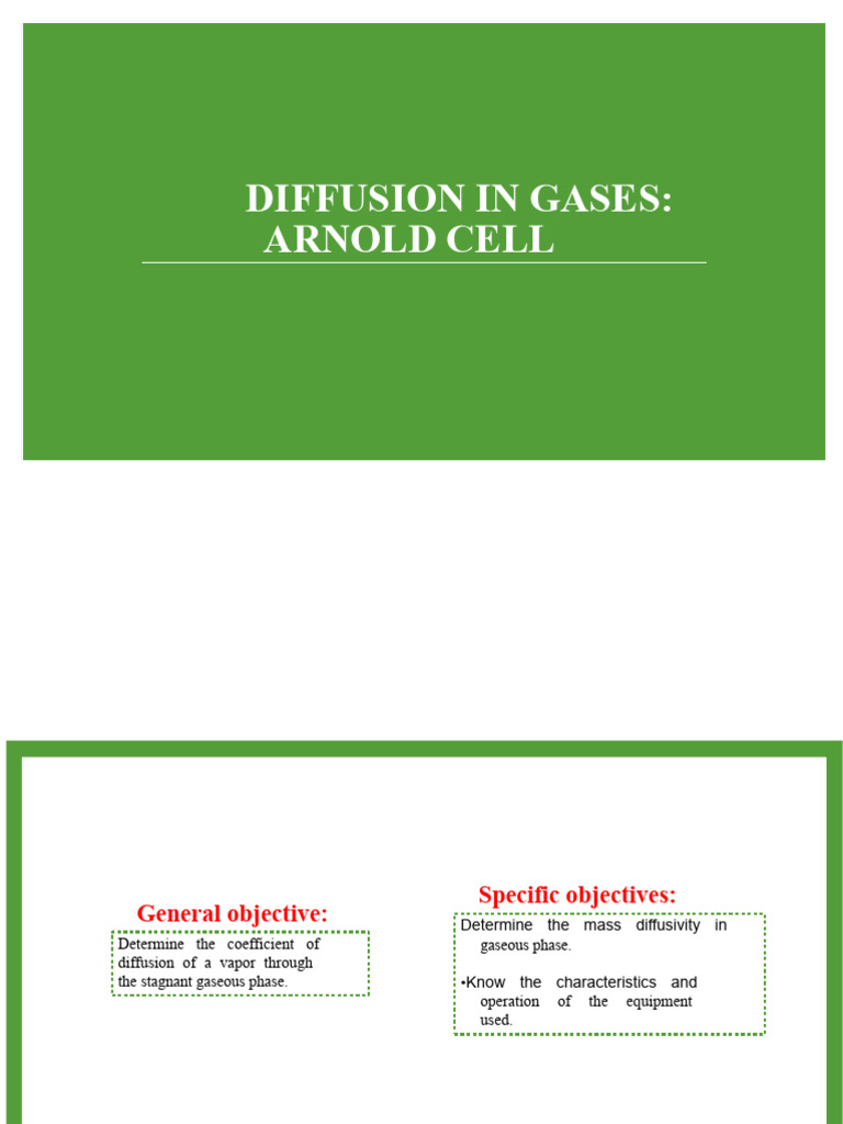 Arnold Cell Vapor Diffusion Study | PDF | Diffusion | Gases