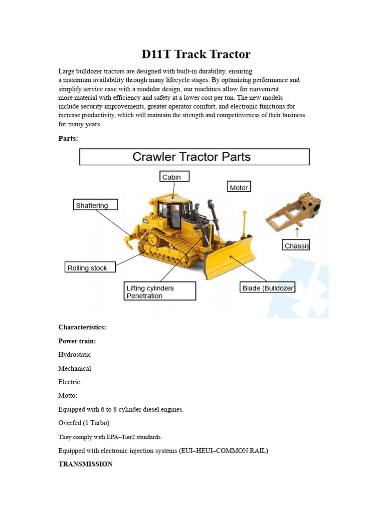 D11T Track Tractor Features & Specs | PDF