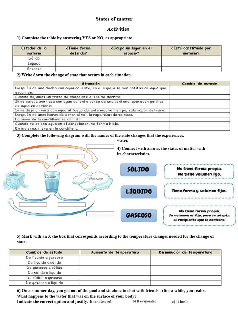 States of Matter, Kinetic Molecular Theory, Temperature Scales | PDF ...