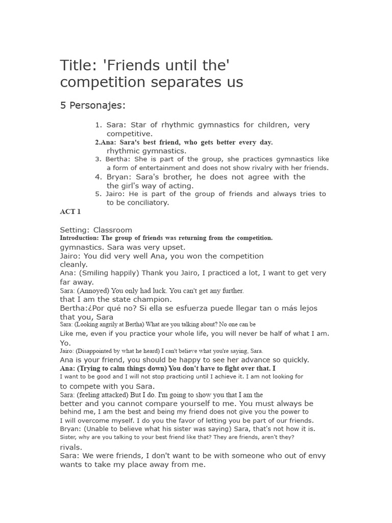 Three Short Plays 5 Characters | PDF