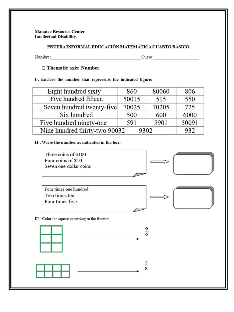 Math Resource for Fourth Grade Students | PDF | Numbers | Arithmetic
