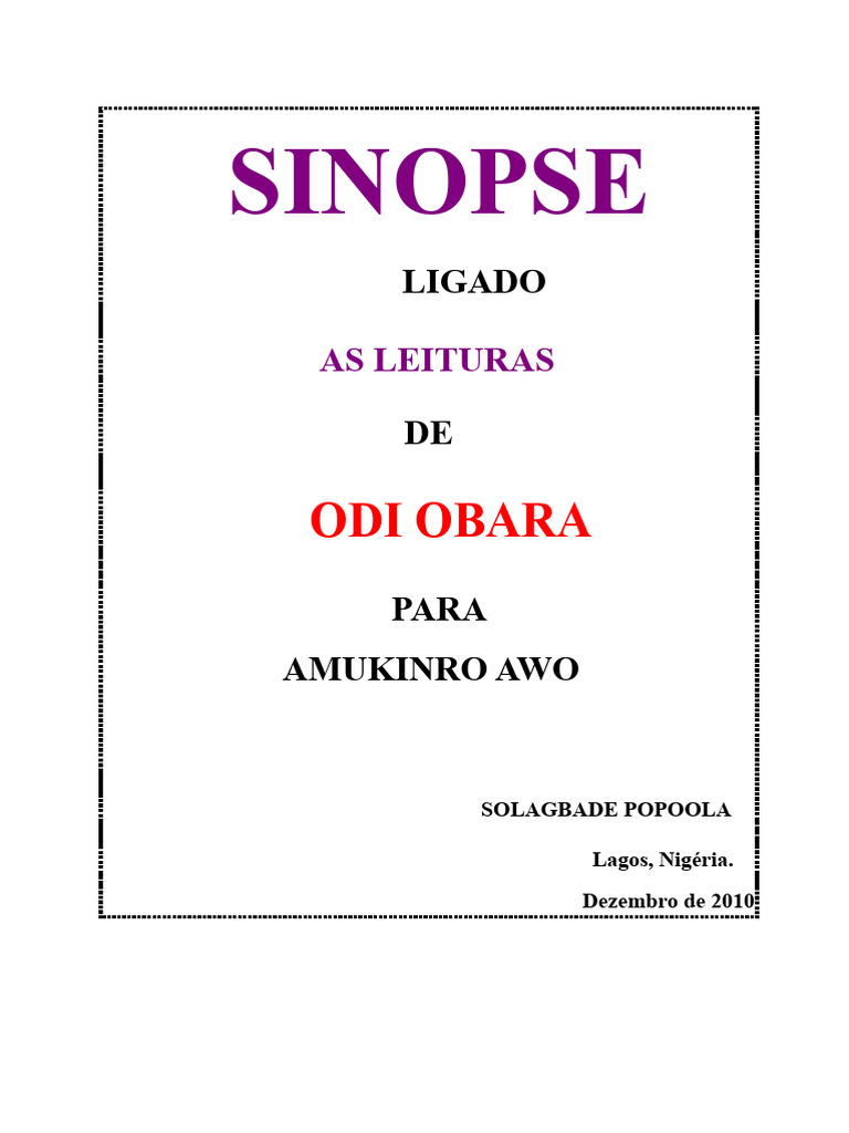 Leituras de Ifá sobre Odi Obara | PDF | Dinheiro
