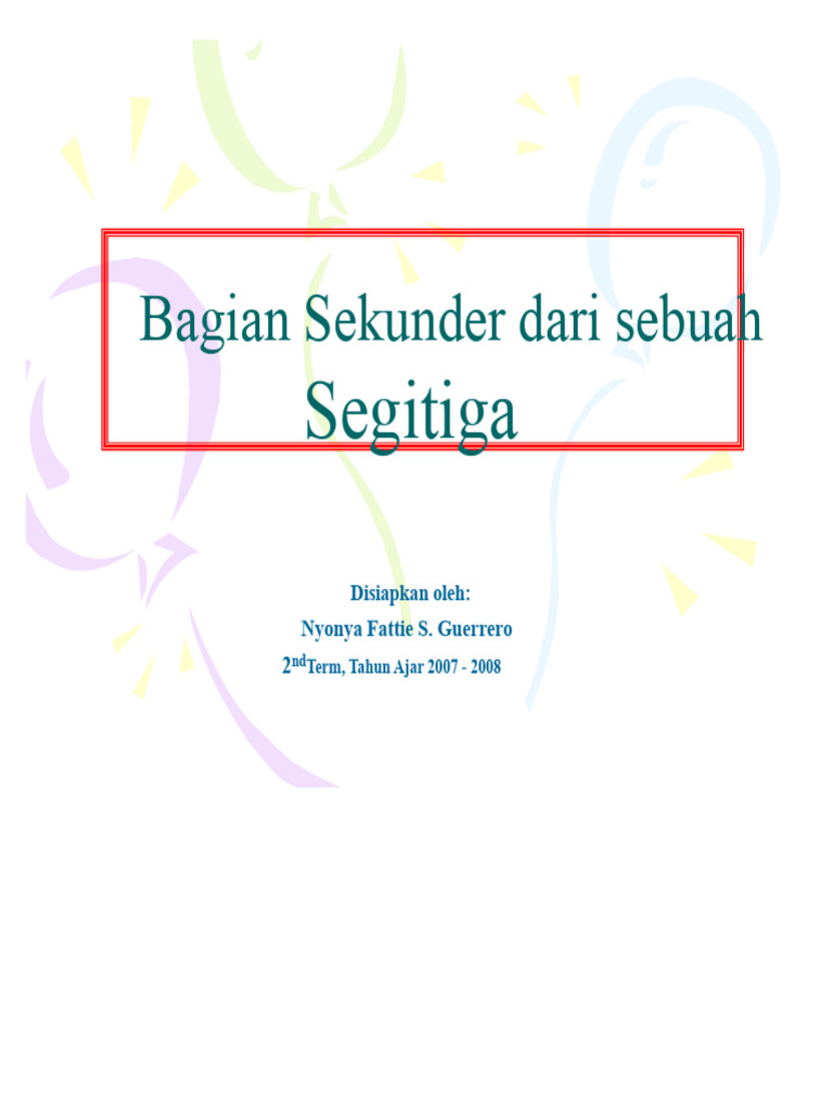42964033 Bagian Sekunder Segitiga | PDF