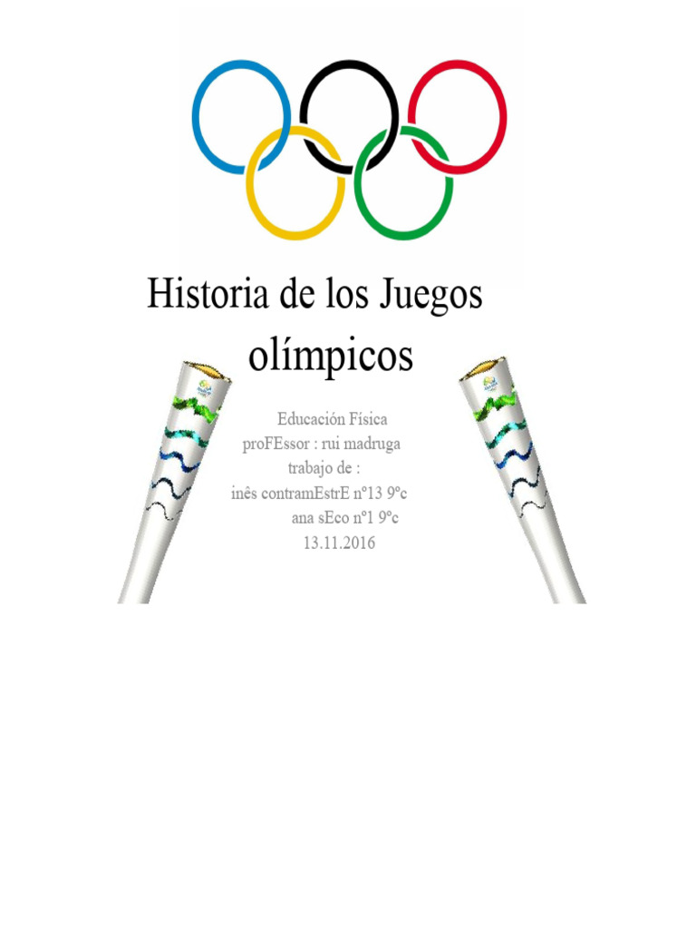 Historia de los Juegos Olímpicos | PDF | Juegos olímpicos | Gimnasia