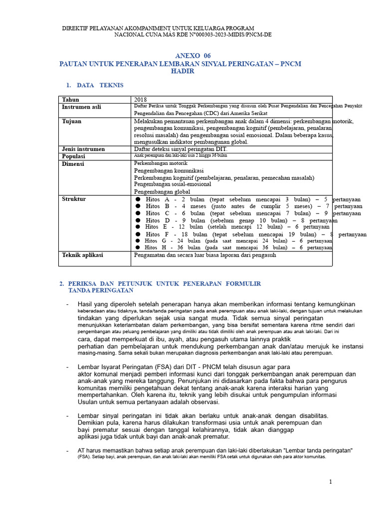 03 Lampiran 6 Pedoman Penerapan Kartu Sinyal Peringatan | PDF