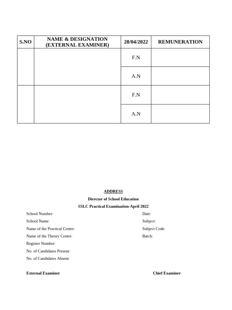 10th Science Practical Exam Question Allotment | PDF