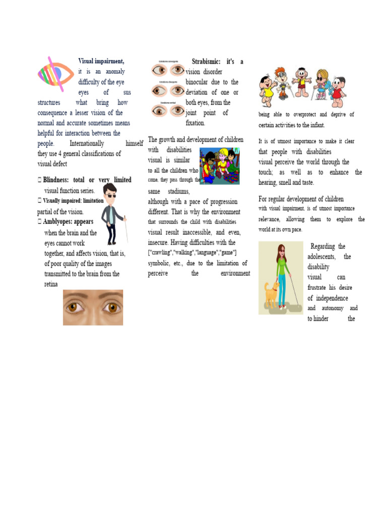 Brochure Visual Impairment | PDF | Visual Impairment | Behavioural Sciences