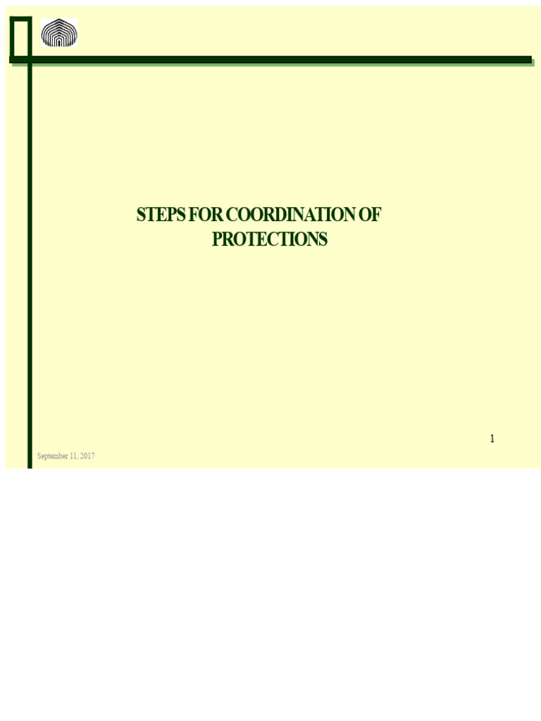 Steps For The Coordination of Protections | PDF | Relay | Power (Physics)