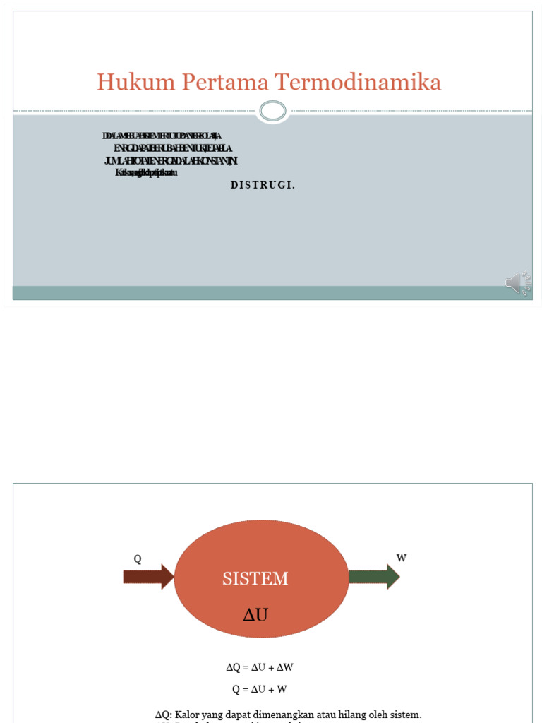 Contoh Hukum Pertama Termodinamika | PDF