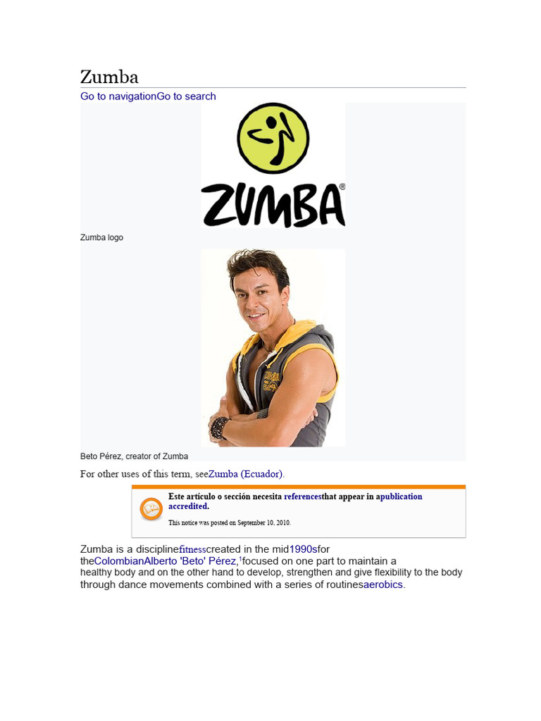 Zumba | PDF | Physical Exercise | Recreation