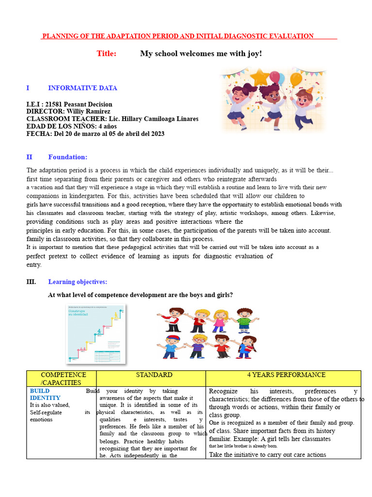 Adaptation Period 2023 | PDF | Information | Inquiry