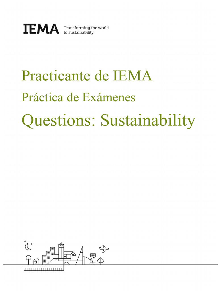 IEMA Pract Exam Preguntas de Práctica Sobre Sostenibilidad Enero 2017 ...