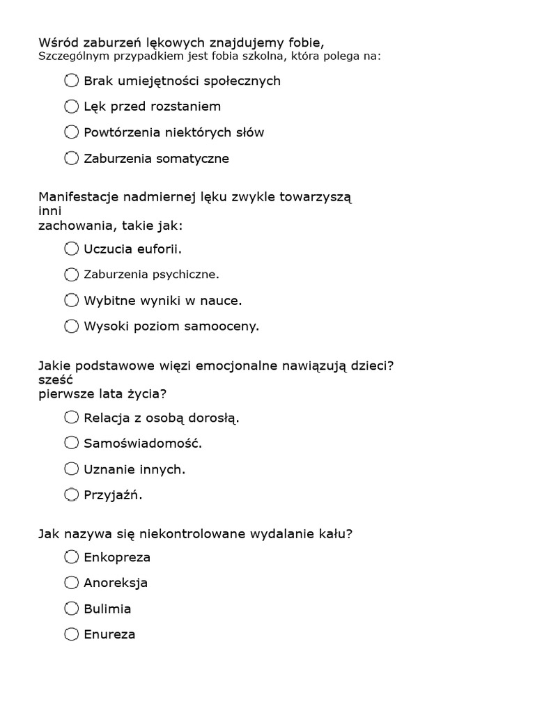 Test Rozwoju Społeczno-Emocjonalnego Ud 2. Tsei | PDF