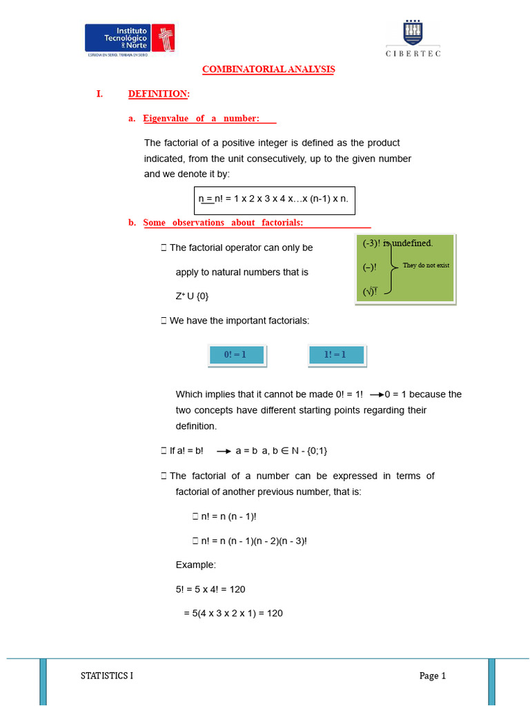 Combinatorial Analysis: Factorials & Permutations | PDF | Permutation ...