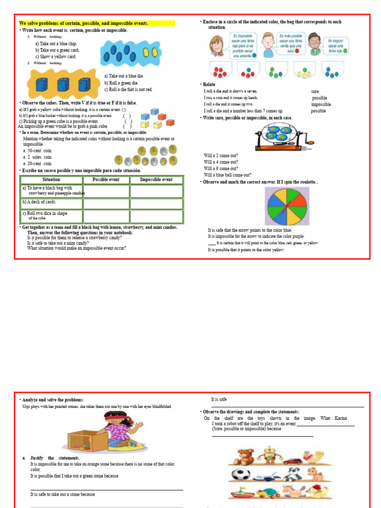 Event Probability: Certain, Possible, Impossible | PDF