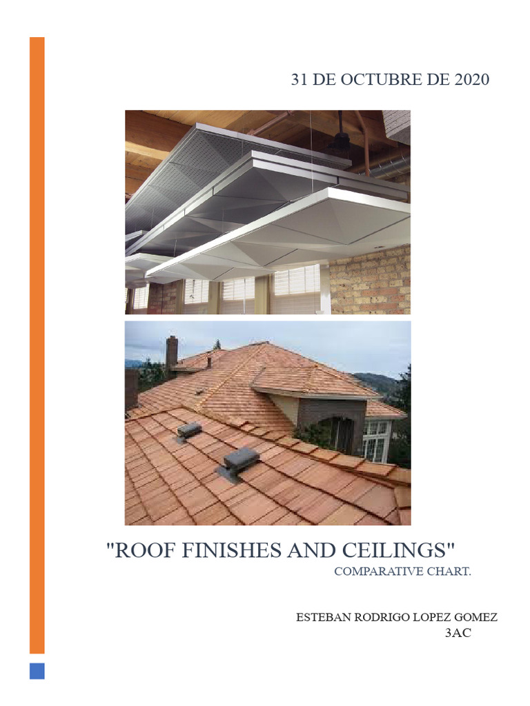Roof Finishes and Ceilings | PDF | Drywall | Roof