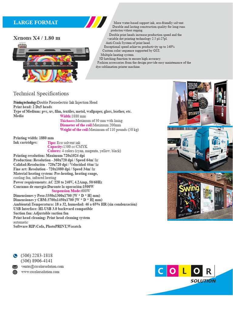 Xenon Plotter Ecosolvent X4 | PDF | Printer (Computing) | Graphic Design