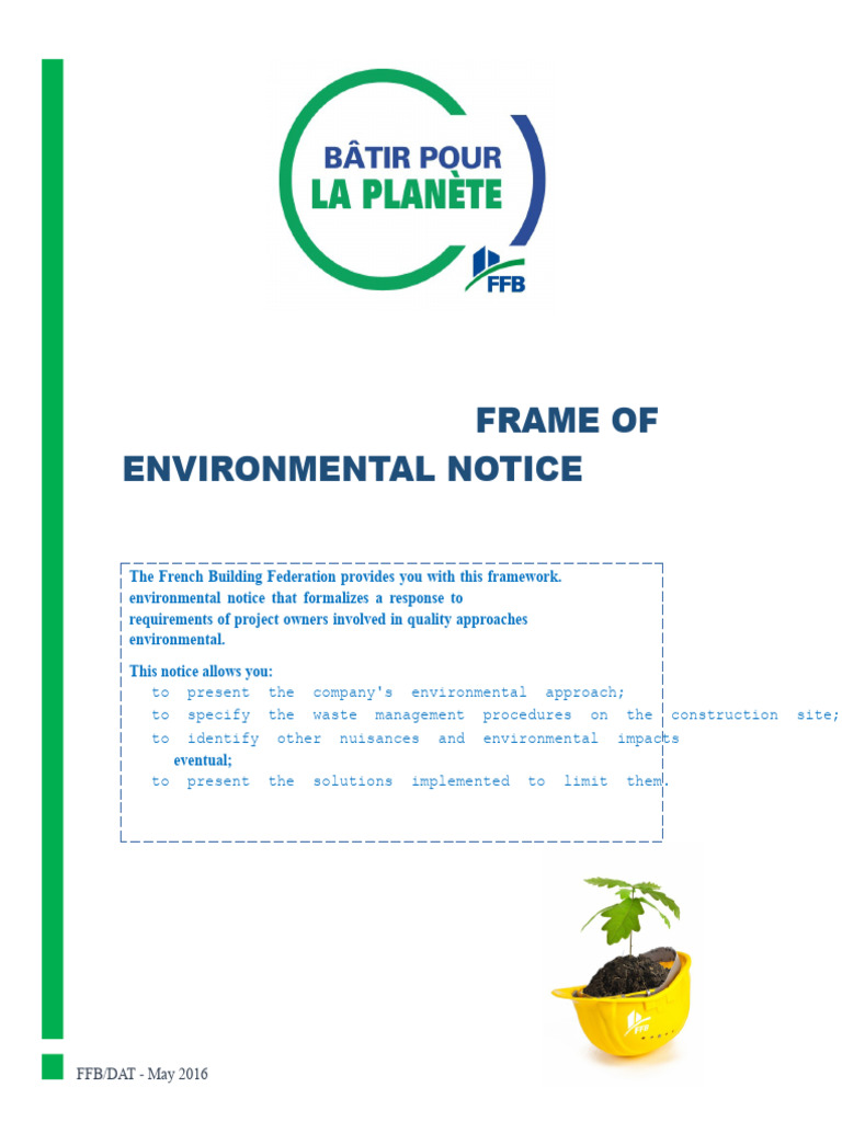 Environmental Impact Notice | PDF | Waste | Waste Management