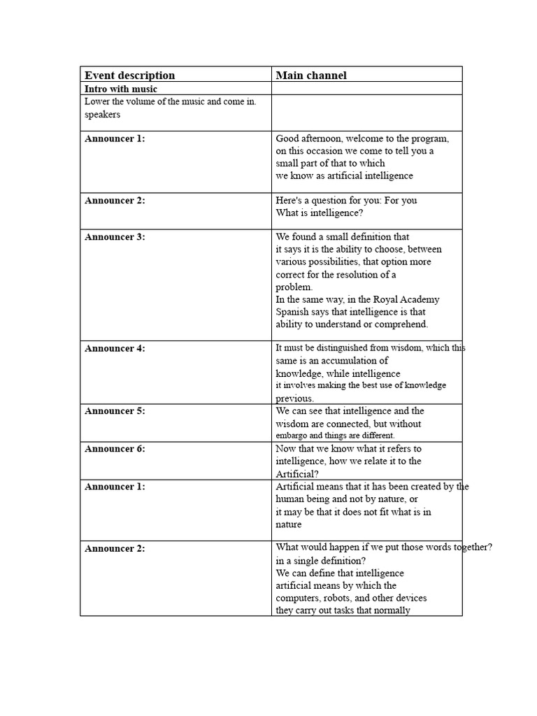 Cool Radio Script | PDF | Intelligence | Artificial Intelligence