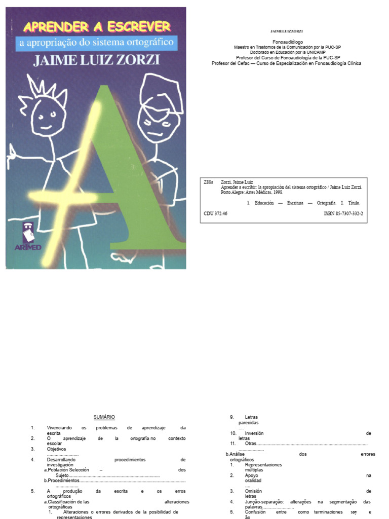 16 - Aprender a Escribir - J.L. Zorzi.doc | PDF | Escritura | Aprendizaje