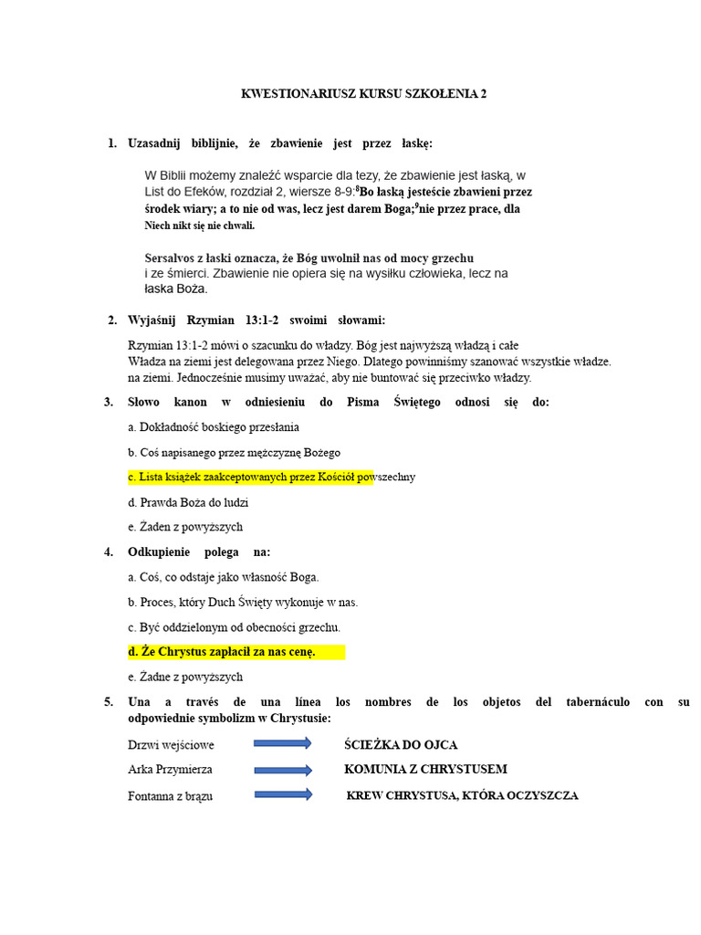 Kwestionariusz CF2 | PDF