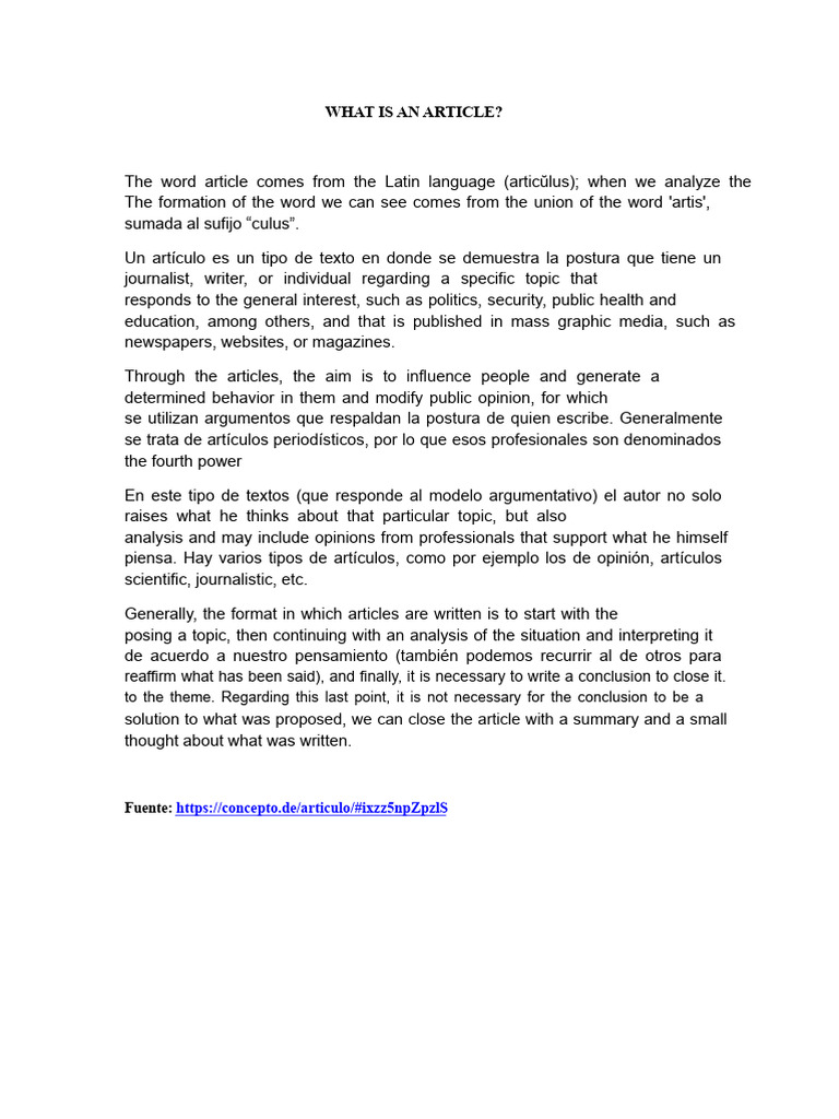What Is An Article | PDF | Science