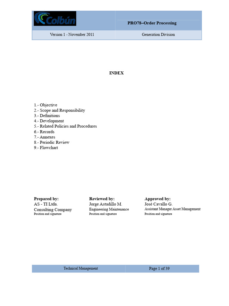 PRO078 Work Orders PM | PDF | Reliability Engineering | Safety
