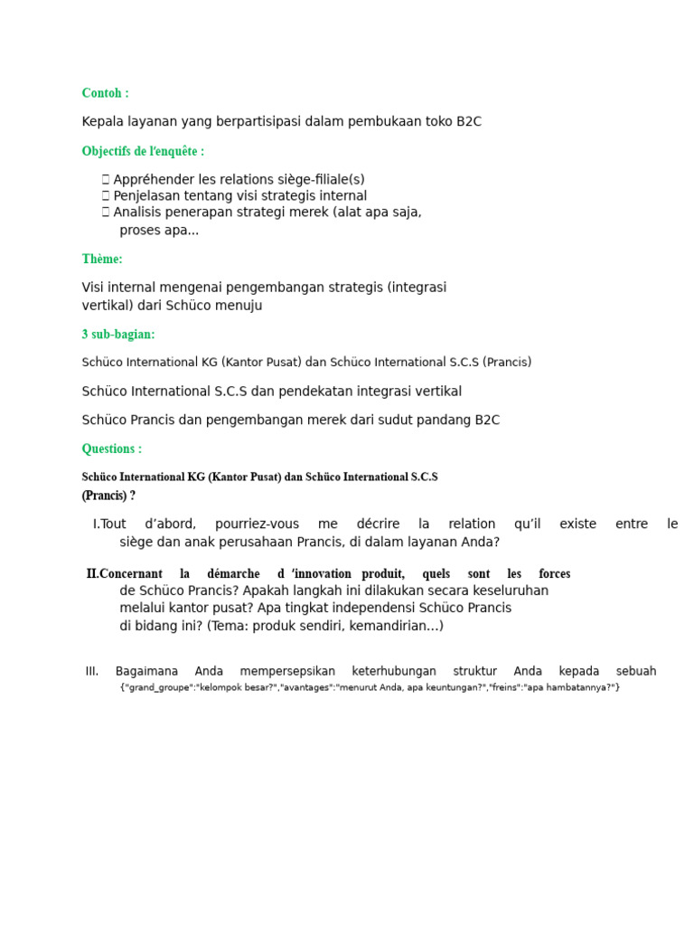 Panduan Wawancara Contoh | PDF