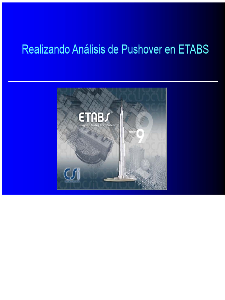 Realizando Análisis de Pushover en Etabs | PDF | Ingeniería Sísmica ...