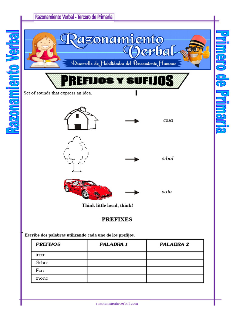 01 Prefixes and Suffixes Third Grade | PDF | Syntax | Morphology