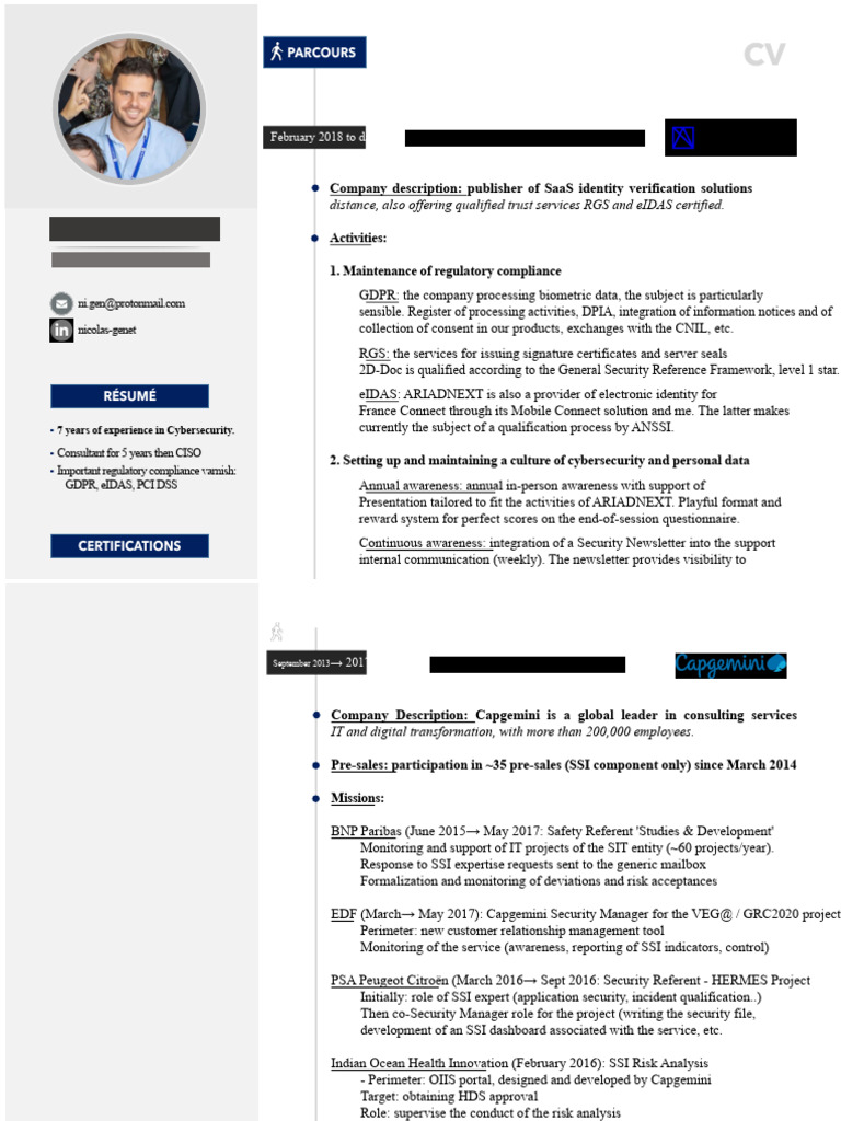 CV_NGE_2019 | PDF | Computer Security | Security