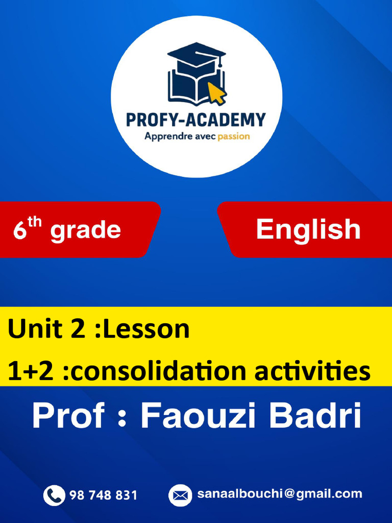 Consolidation Activities for Unit 2 Lesson 1 2 | PDF | Noun | Plural