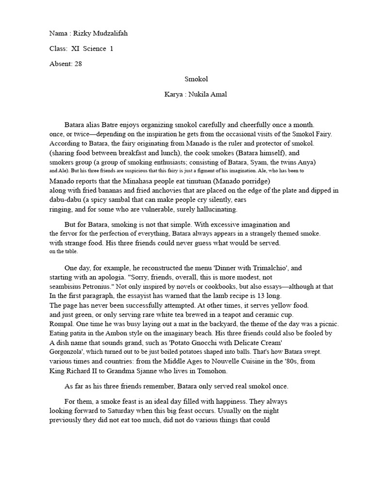 Analysis of the Short Story Mutyyyy | PDF