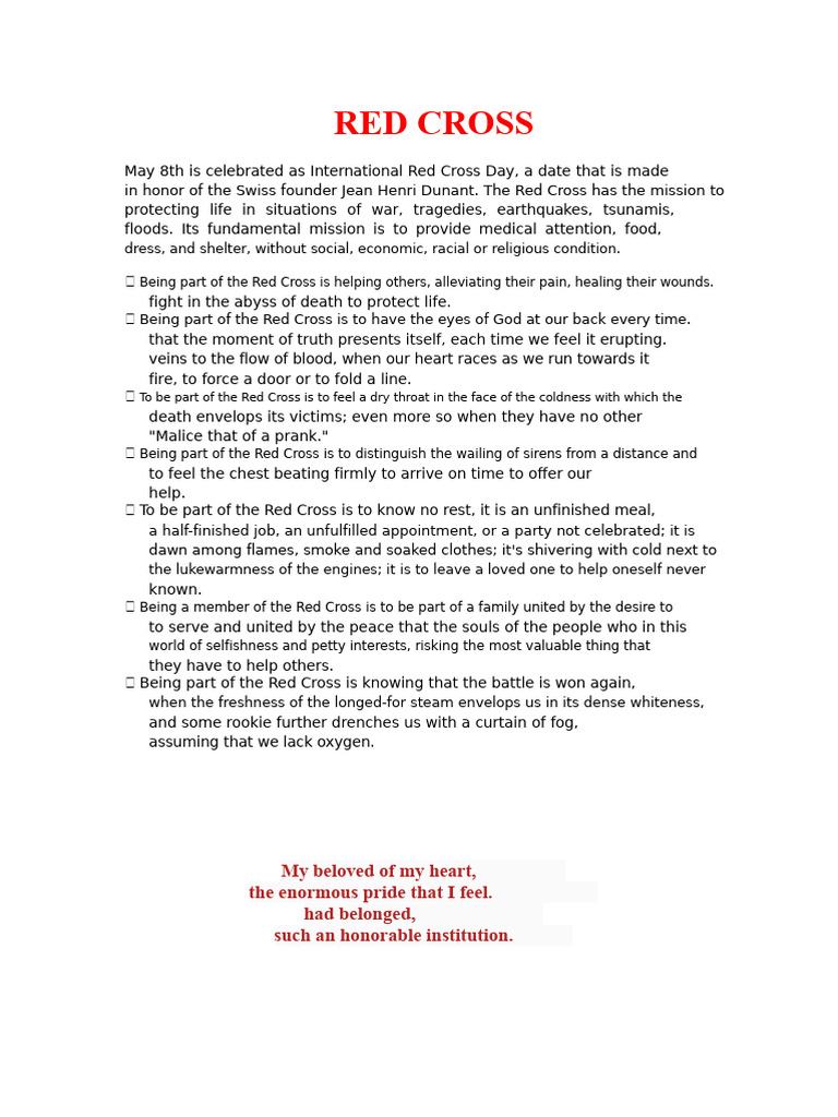 Phrases For The Red Cross | PDF | American Red Cross | International Red Cross And Red Crescent ...