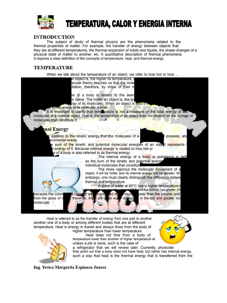 Theory Temperature-Heat-and-Internal Energy | PDF | Temperature ...