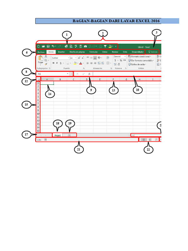 Bagian Layar Excel 2016 dan 2013 | PDF