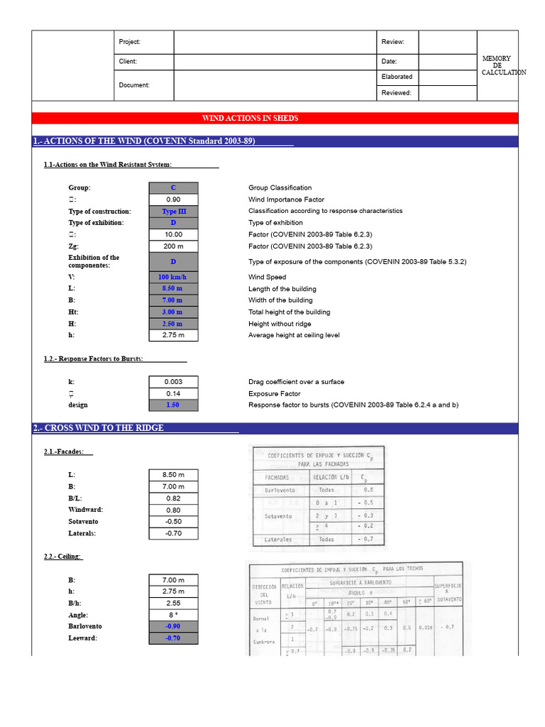 Wind Rating Calculations for Sheds | PDF | Wound | Drag (Physics)