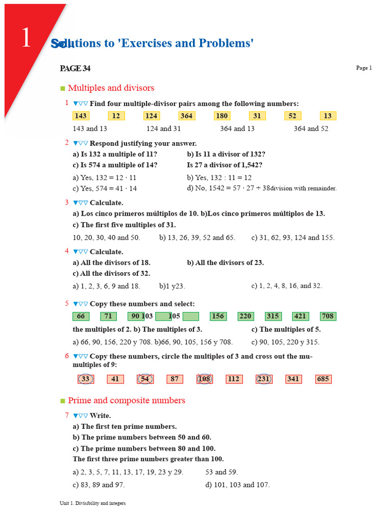 1-Exercises and Problems Anaya Mathematics 2 ESO | PDF | Number Theory | Elementary Mathematics