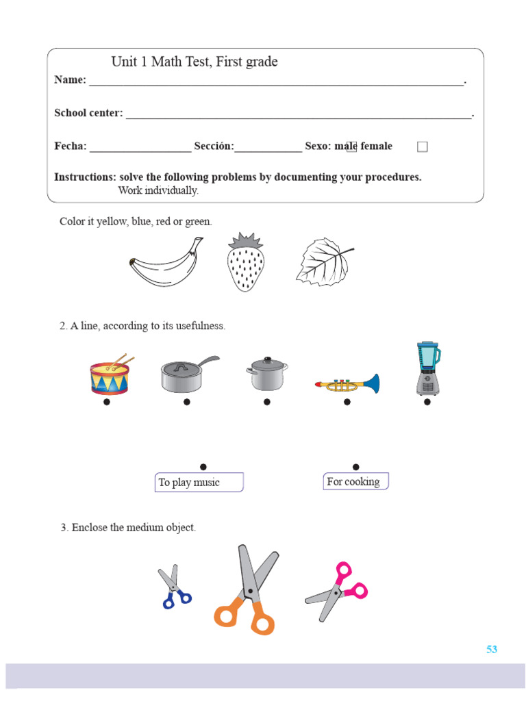 Unit 1 Math Test, First Grade | PDF | Chess Theory | Chess