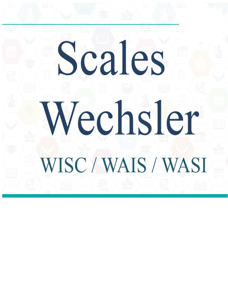 WISC IV - Class 1 | PDF | Wechsler Adult Intelligence Scale | Cognitive ...