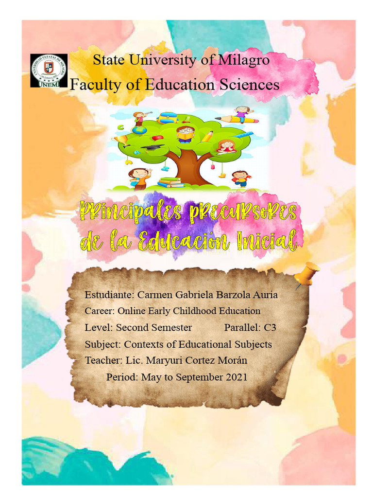 S10 - Task. Main Precursors of Initial Education | PDF